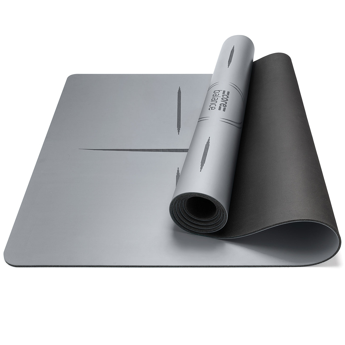 Rubber Alignment Yoga Mat | L183cm x W68cm | Core Balance