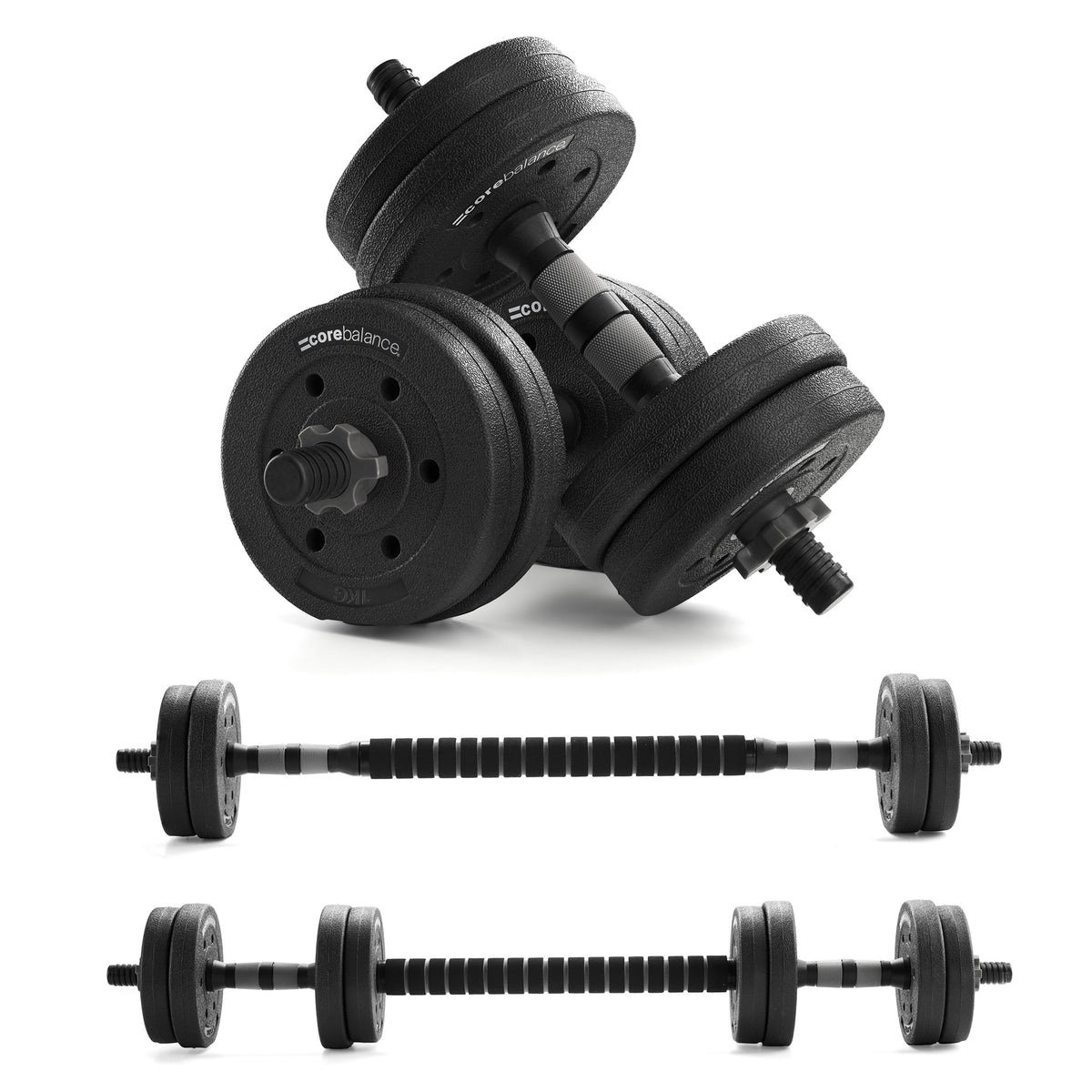 Adjustable Dumbbell & Barbell Set | 10kg & 20kg | Core Balance